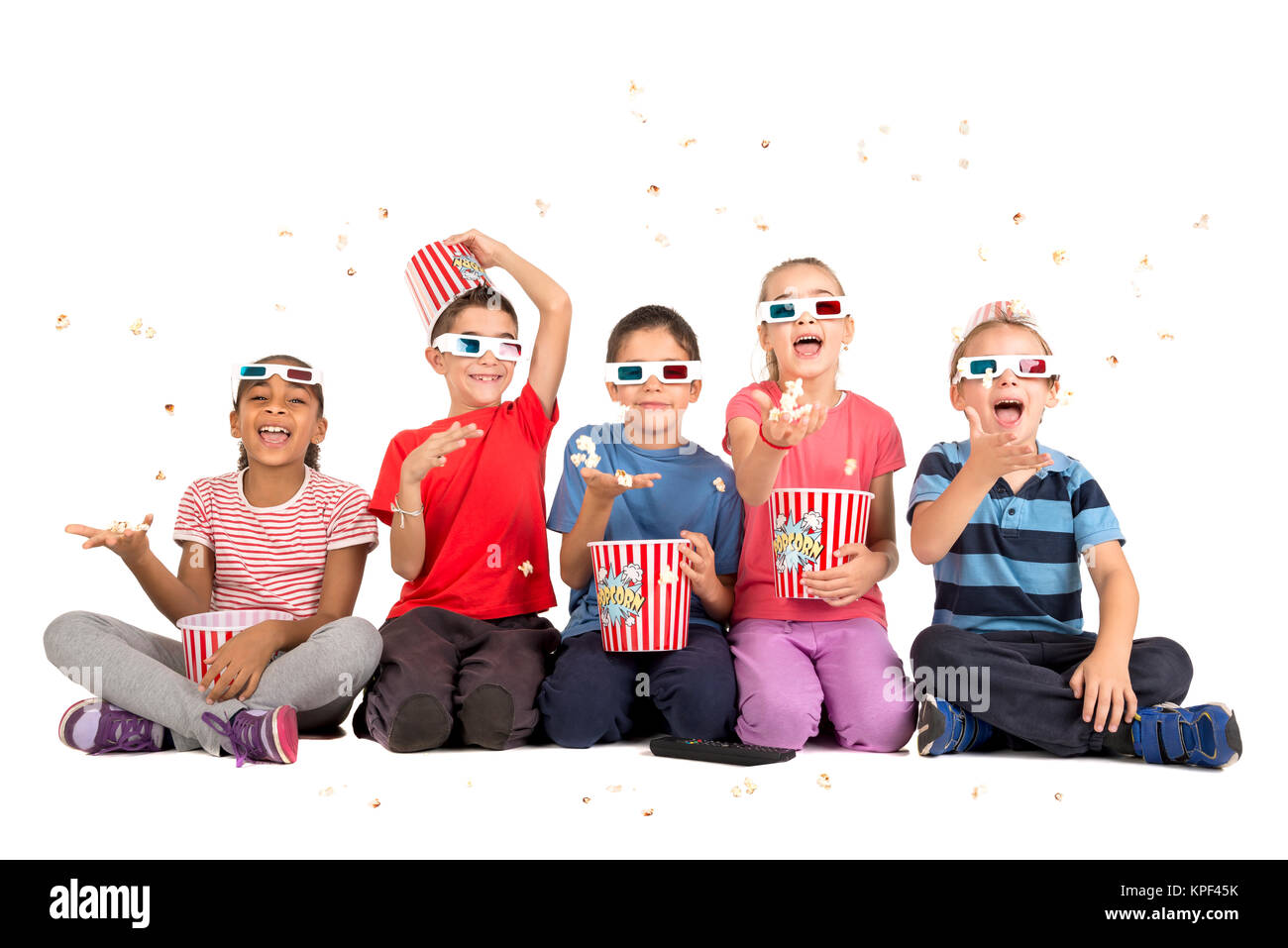 Kids in the movies Stock Photo - Alamy