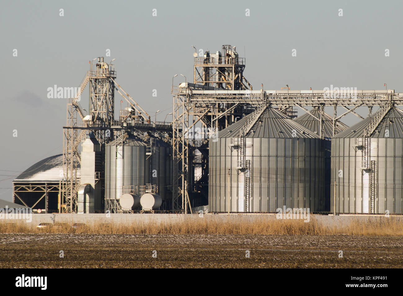 Plant for the drying and storage of grain Stock Photo - Alamy