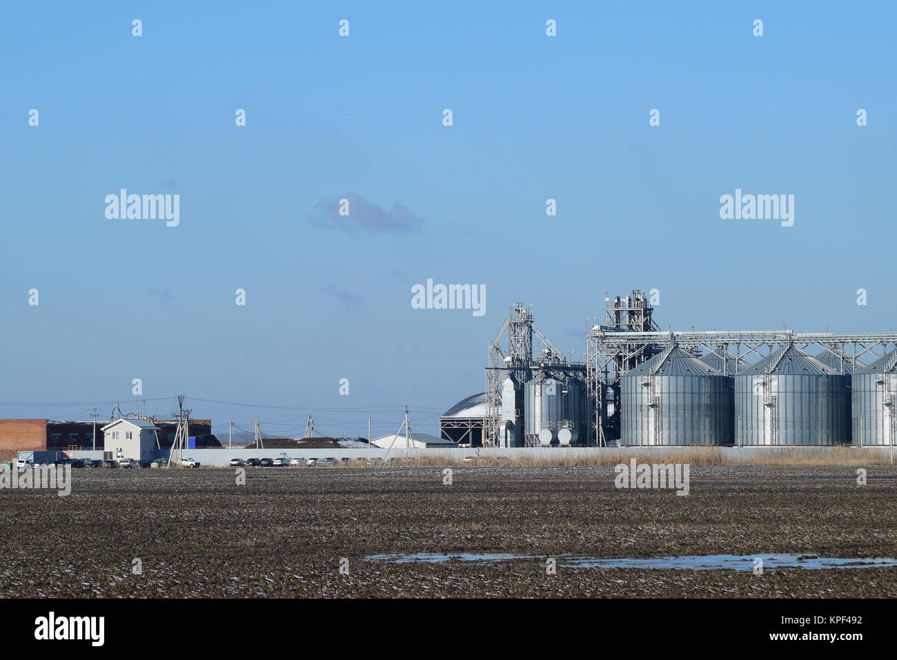 Plant for the drying and storage of grain Stock Photo - Alamy