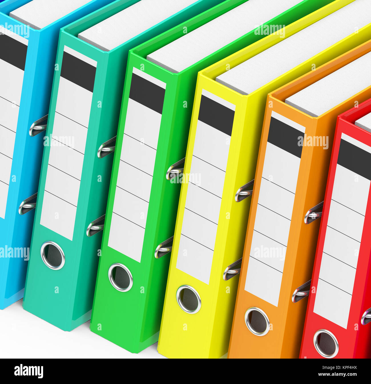 the colorful ring binders Stock Photo - Alamy