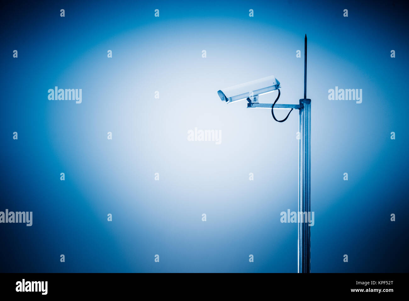 CCTV security camera with skyline Stock Photo - Alamy