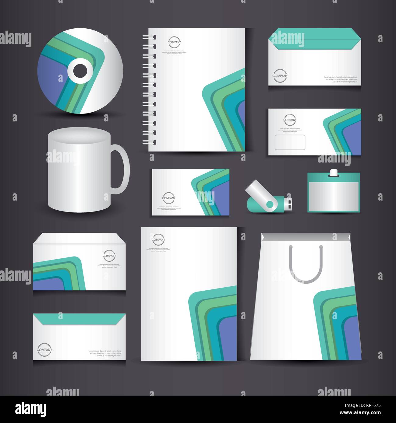 corporate identity branding template design Stock Vector Image & Art ...
