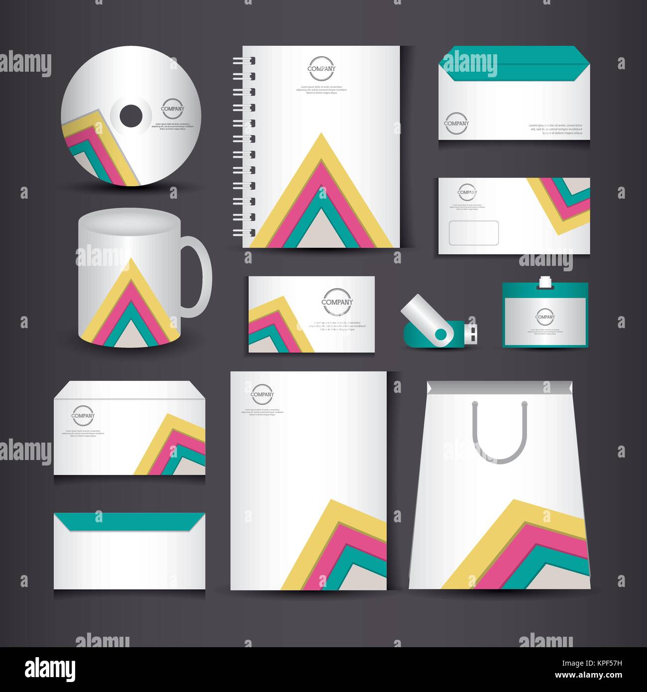 corporate identity branding template design Stock Vector Image & Art ...
