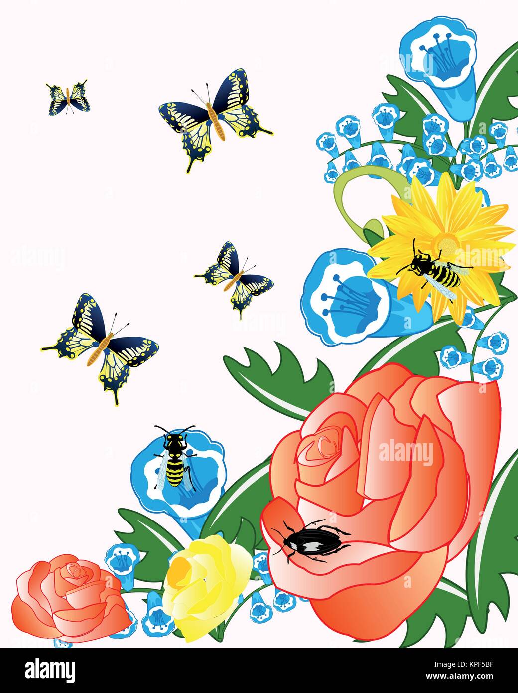 Insect and foliage Stock Vector Images - Alamy