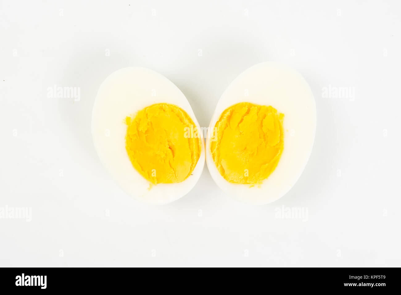 boiled egg on white background Stock Photo - Alamy