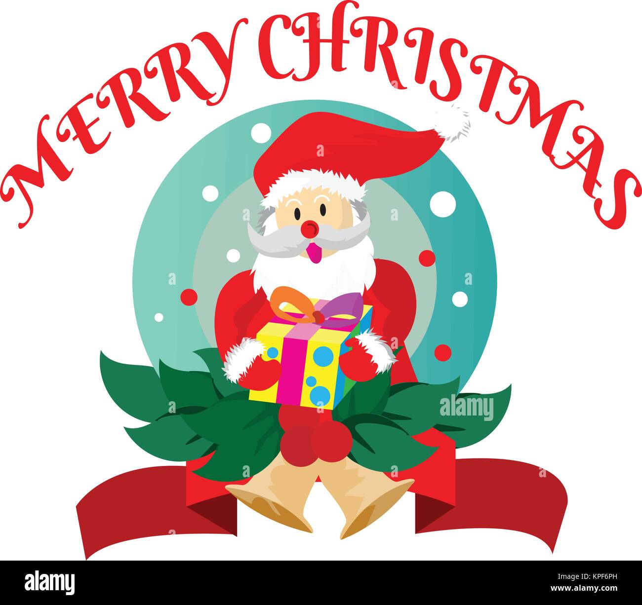 Santa claus Hello Merry Christmas Collection Logo icon vector ...