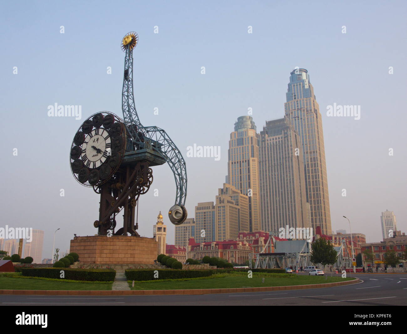 The Tianjin Clock Monument in Century Modern Area. Travel in Tianjin ...