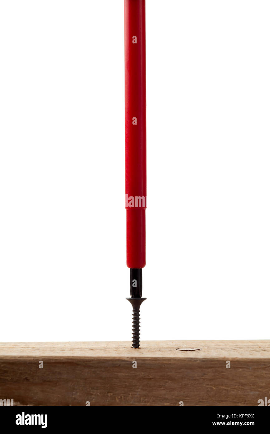 screw driver pushing screw Stock Photo - Alamy