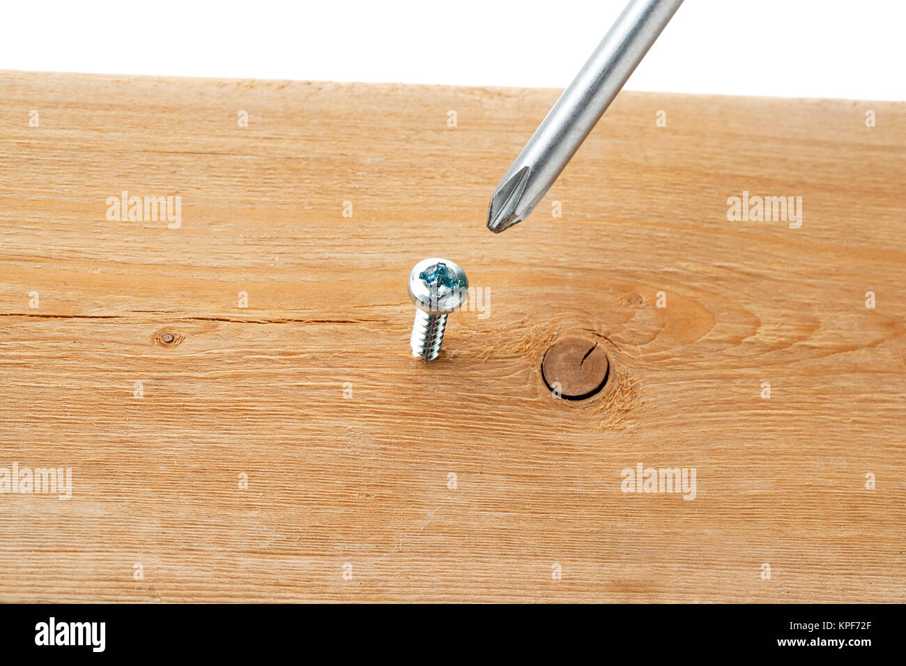 close up shot of screw driver and screw Stock Photo - Alamy