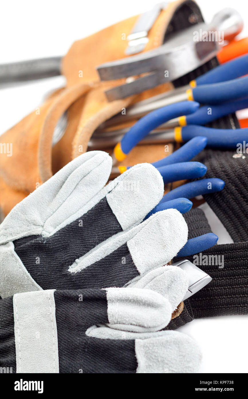 Work gloves carpenters tools hi-res stock photography and images - Alamy
