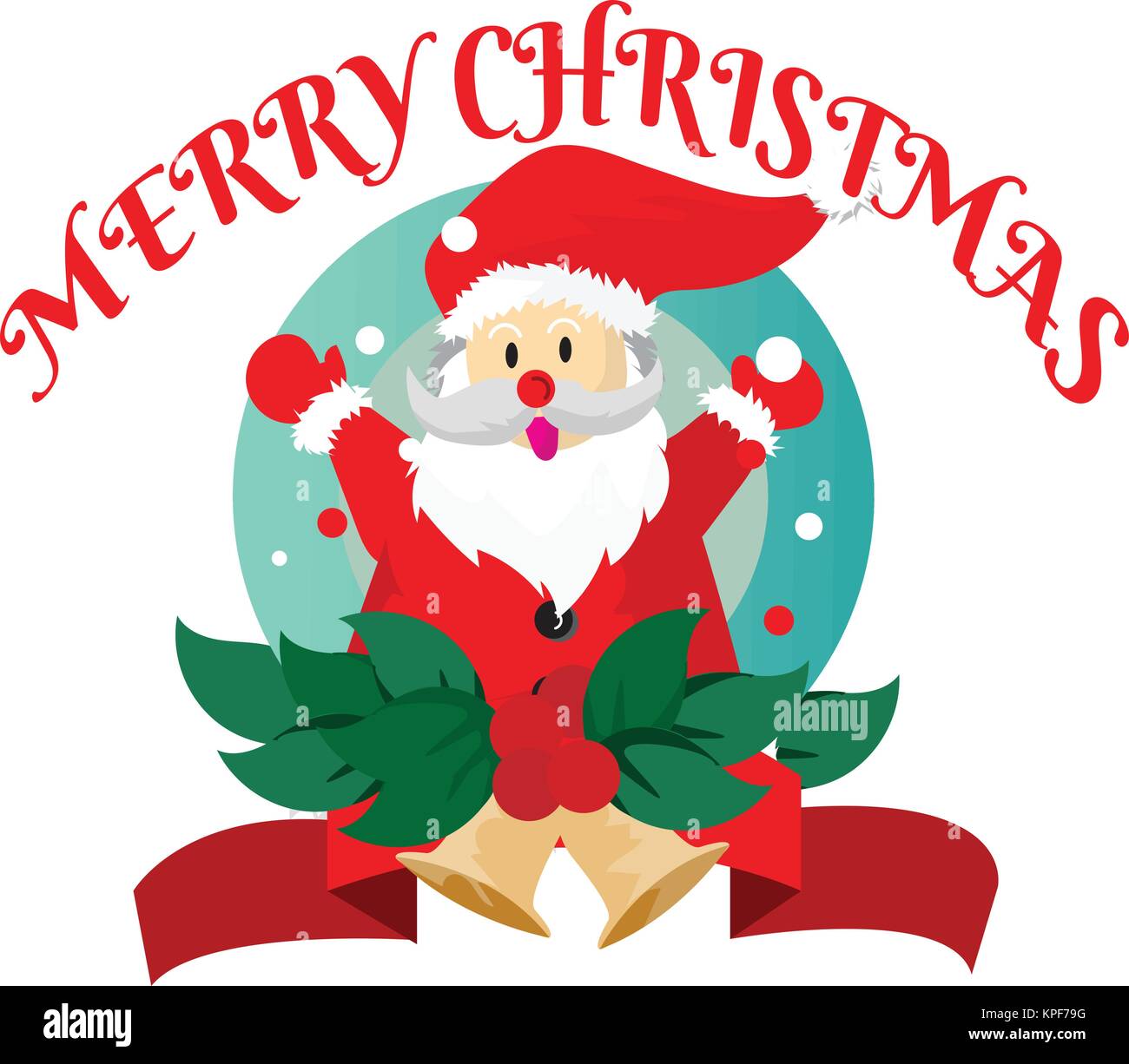 Santa claus Hello Merry Christmas Collection Logo icon vector ...