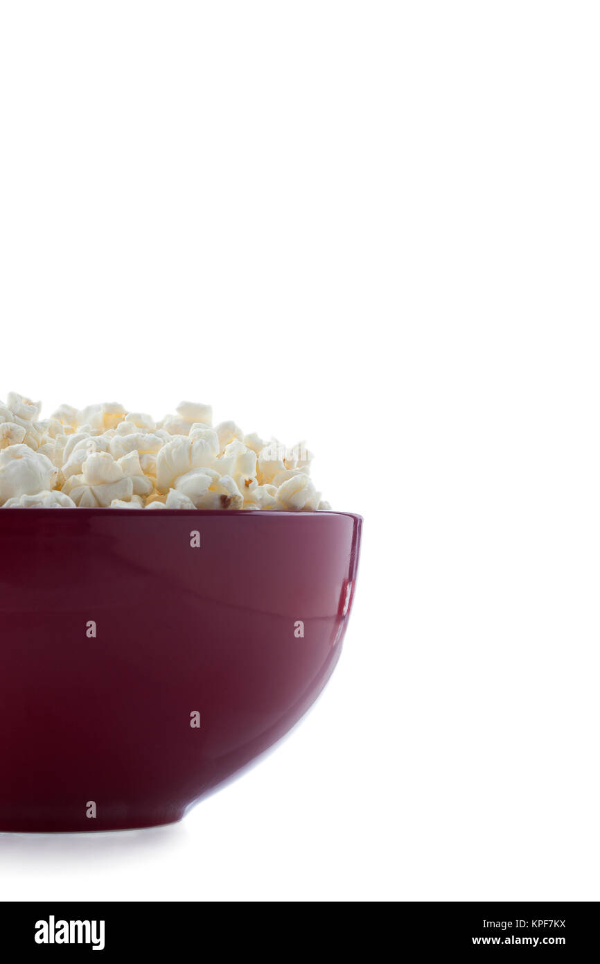 red bowl of popcorn Stock Photo - Alamy