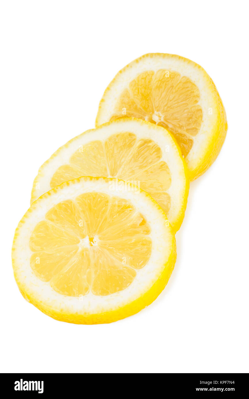 three lemon slices Stock Photo - Alamy