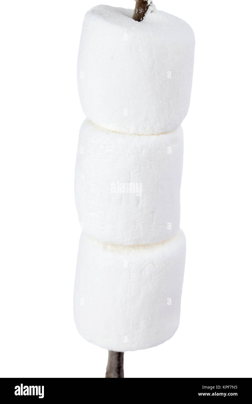 three marshmallows in a stick Stock Photo - Alamy