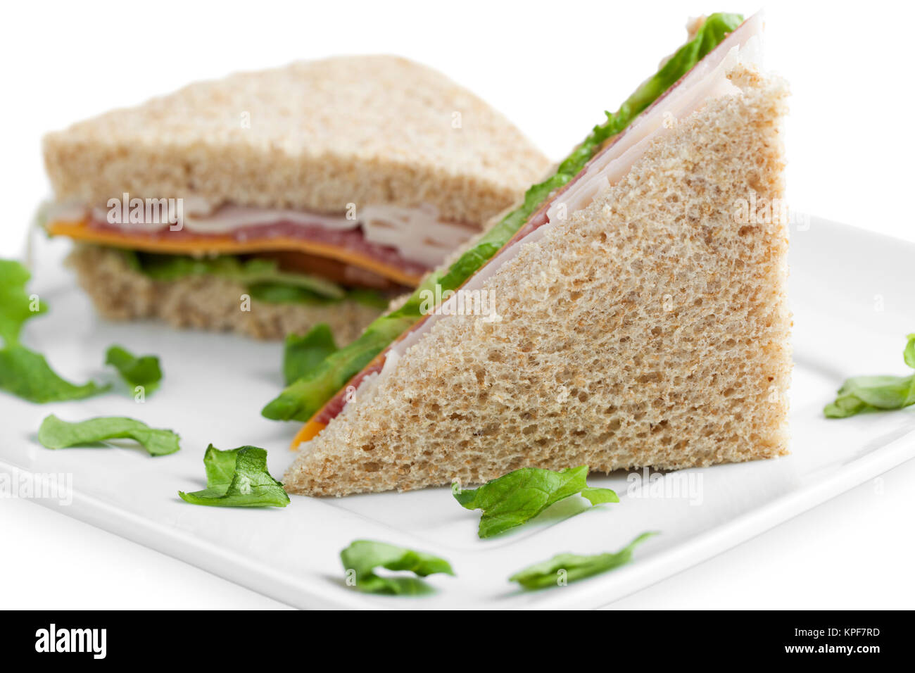 slices of ham sandwich Stock Photo - Alamy