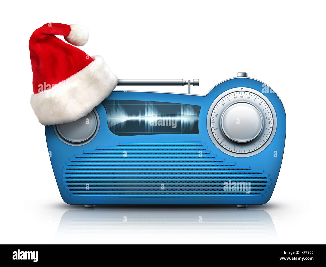 Old Style Radio on the White background. Computer Designe, 2D Graphics ...