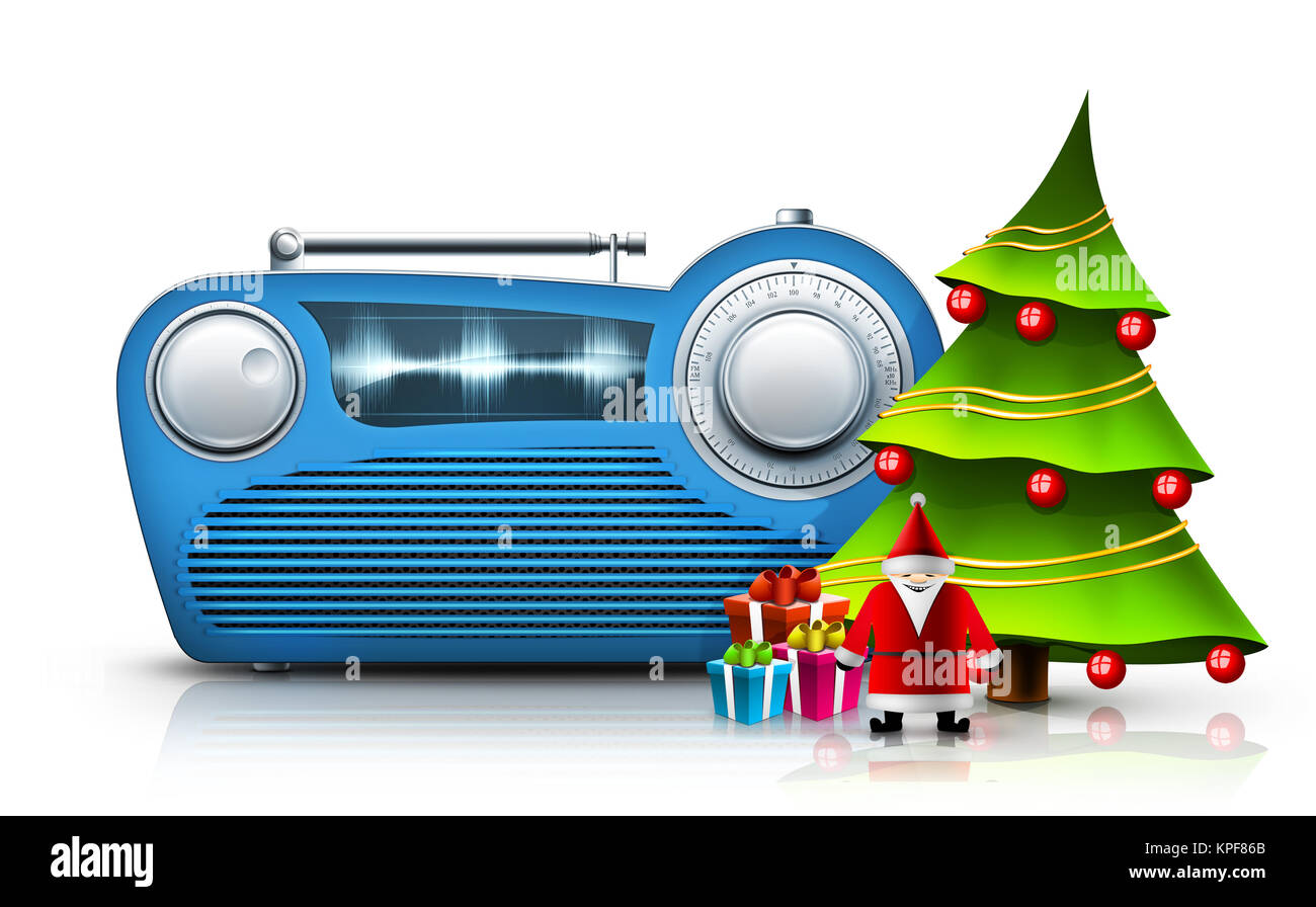 Old Style Radio on the White background. Computer Designe, 2D Graphics ...