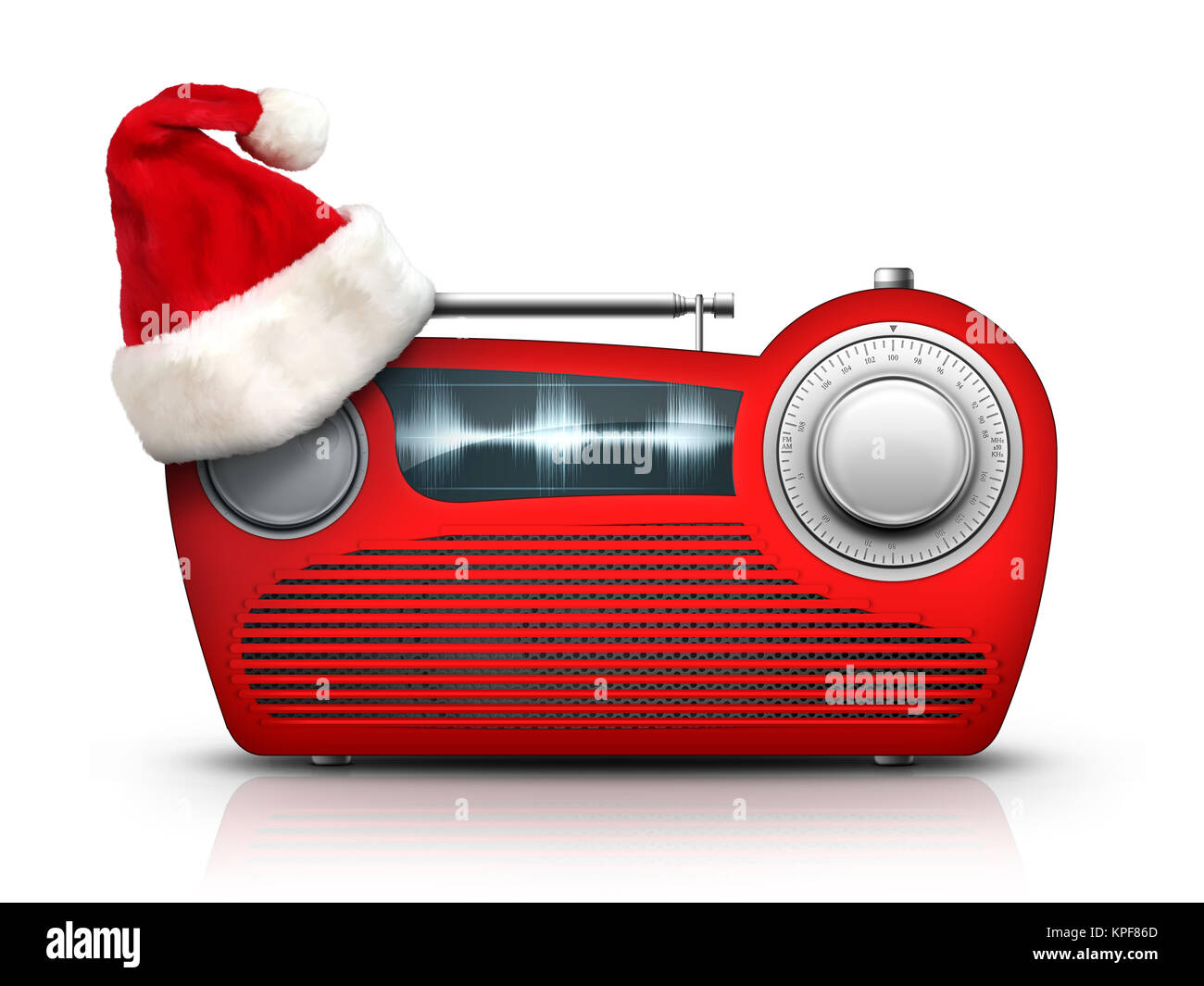 Old Style Radio on the White background. Computer Designe, 2D Graphics ...