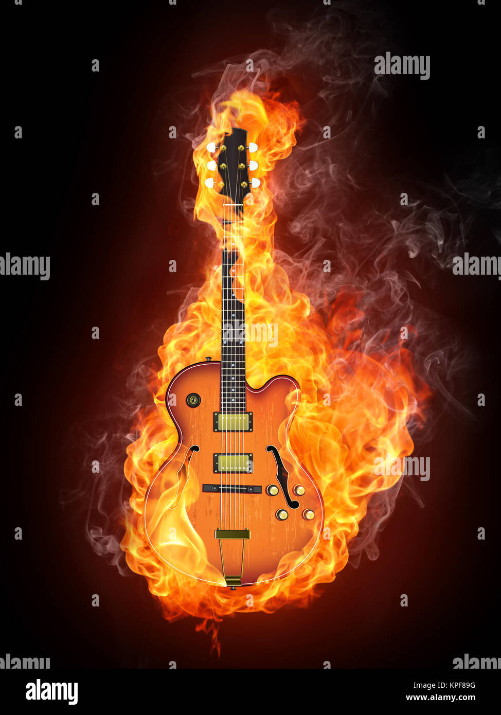 Fire Guitar Wallpaper