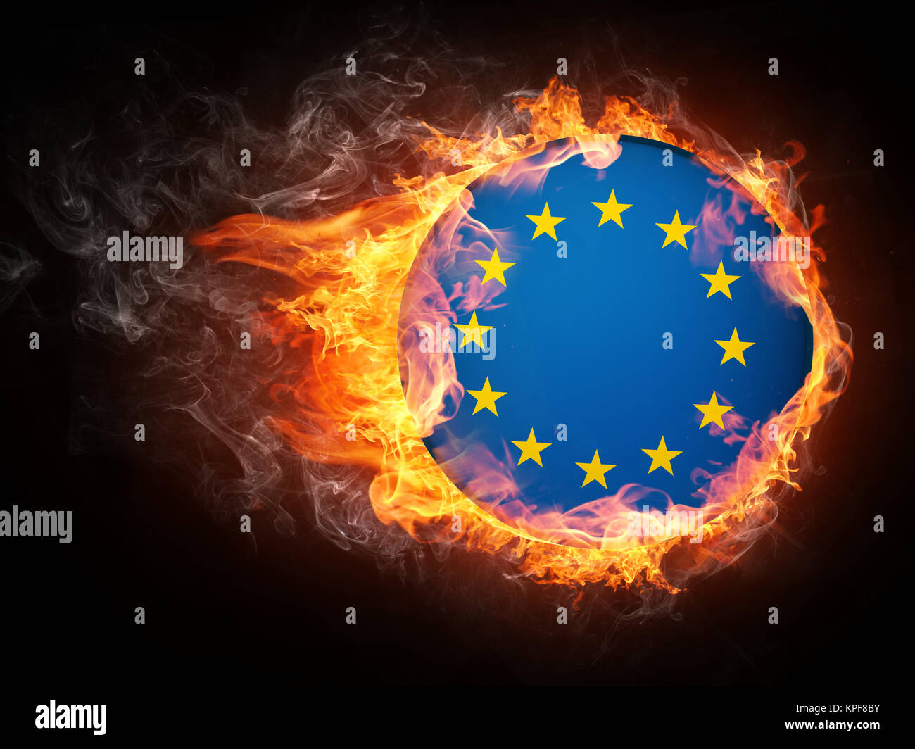 Flag burning european union hi-res stock photography and images - Alamy