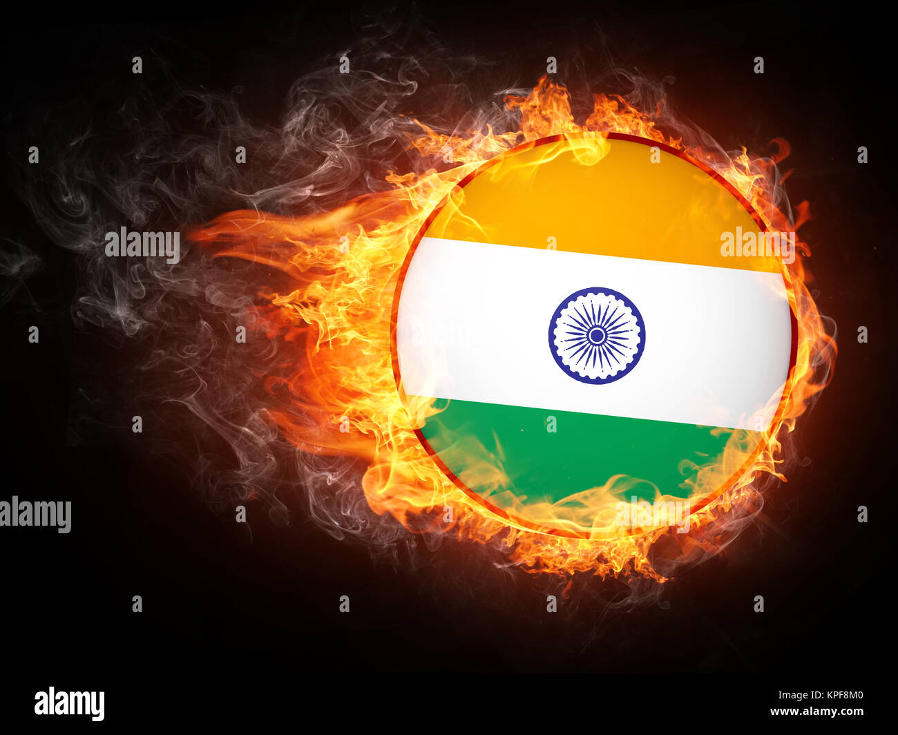 India smoke flag hi-res stock photography and images - Alamy