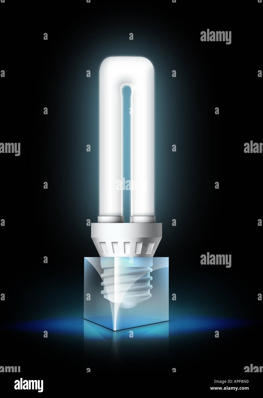 Luminous bulb on background. 2D artwork. Computer Design Stock Photo ...