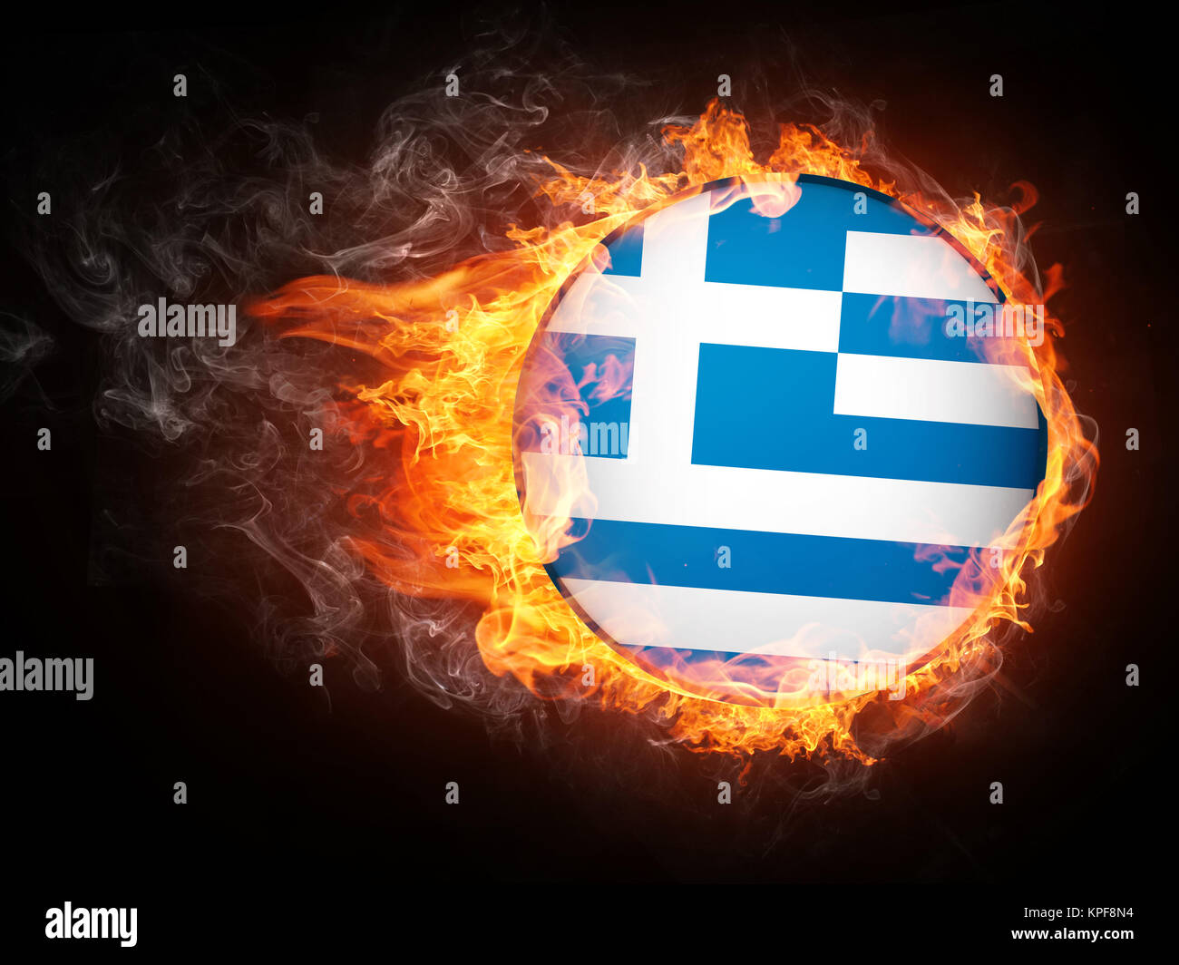 Greece smoke flag hi-res stock photography and images - Alamy