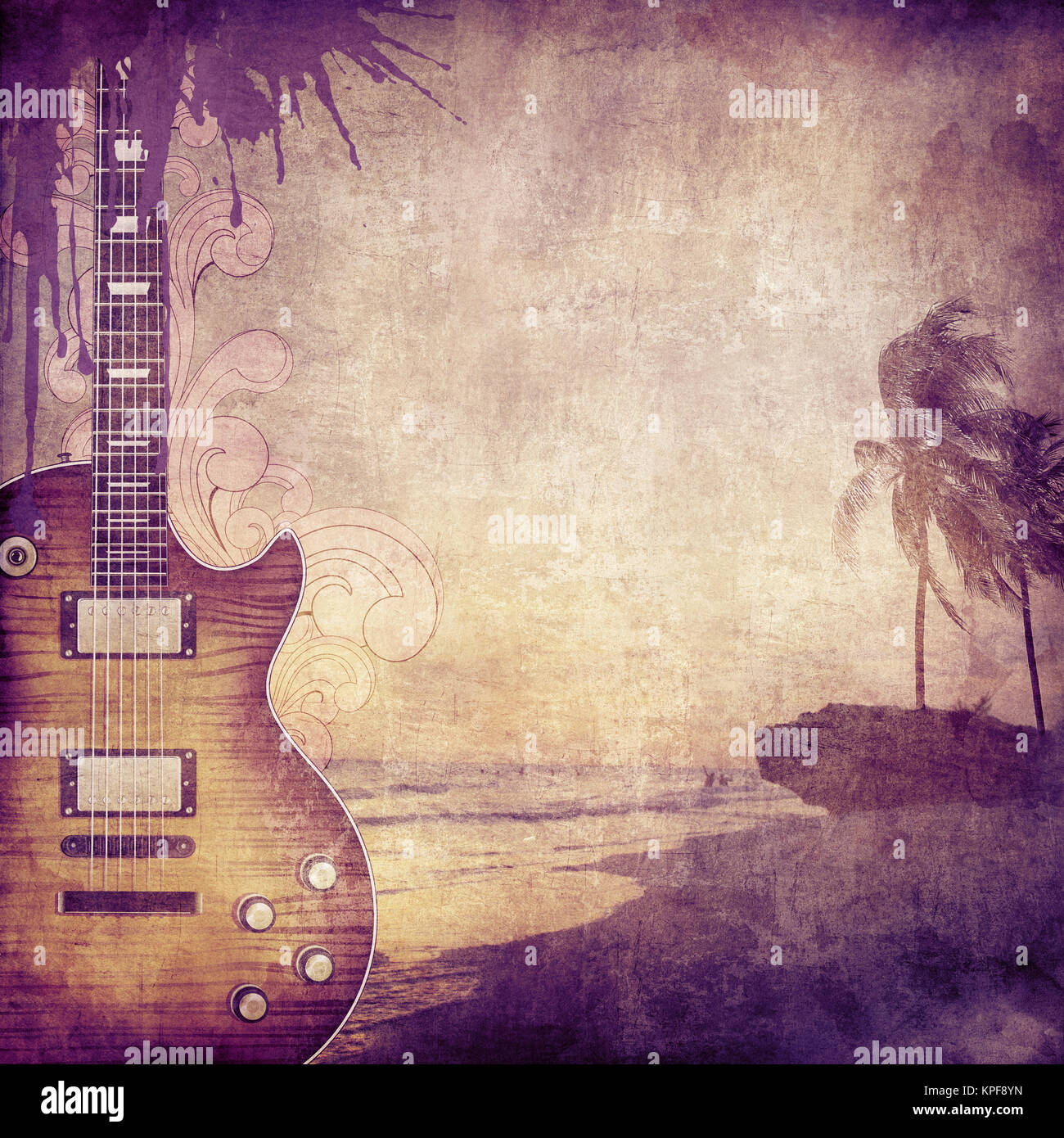 Old Paper. Retro Music Texture Background. Vector Stock Photo - Alamy