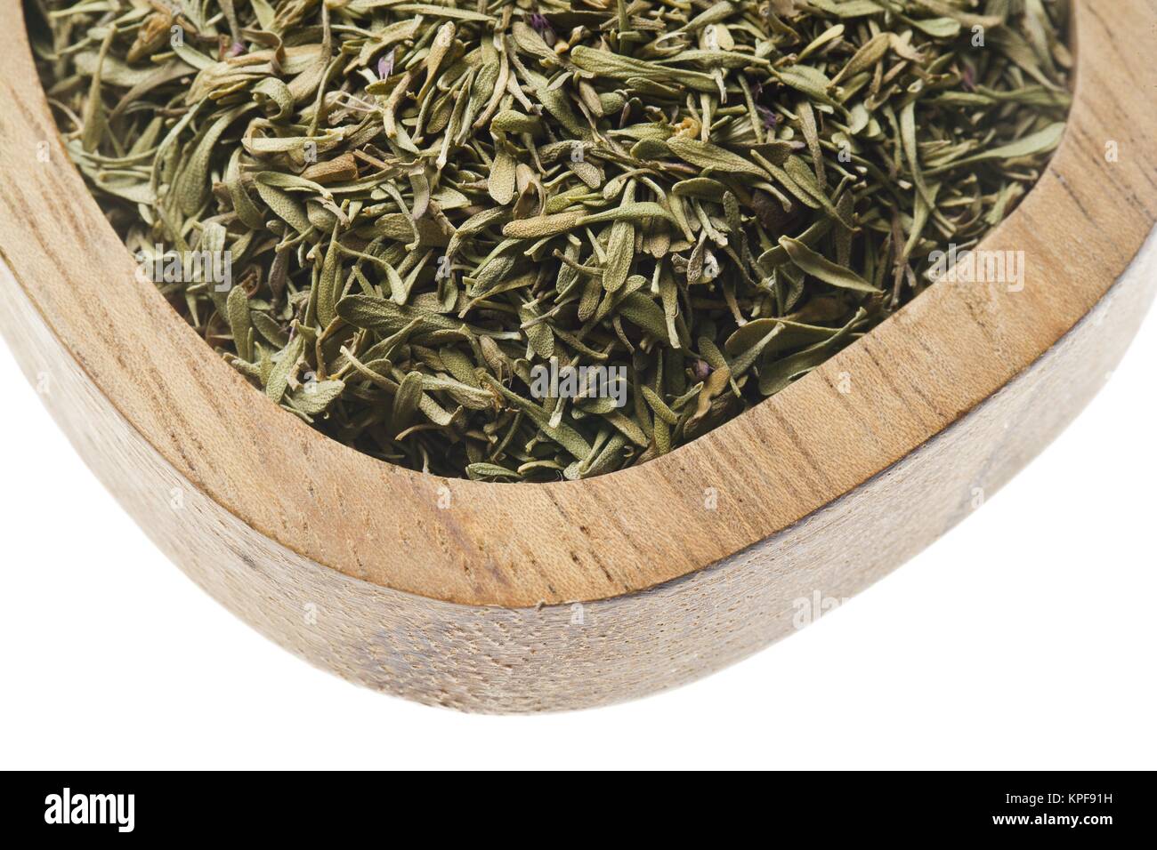 dried tea leaves in wooden spatula Stock Photo - Alamy
