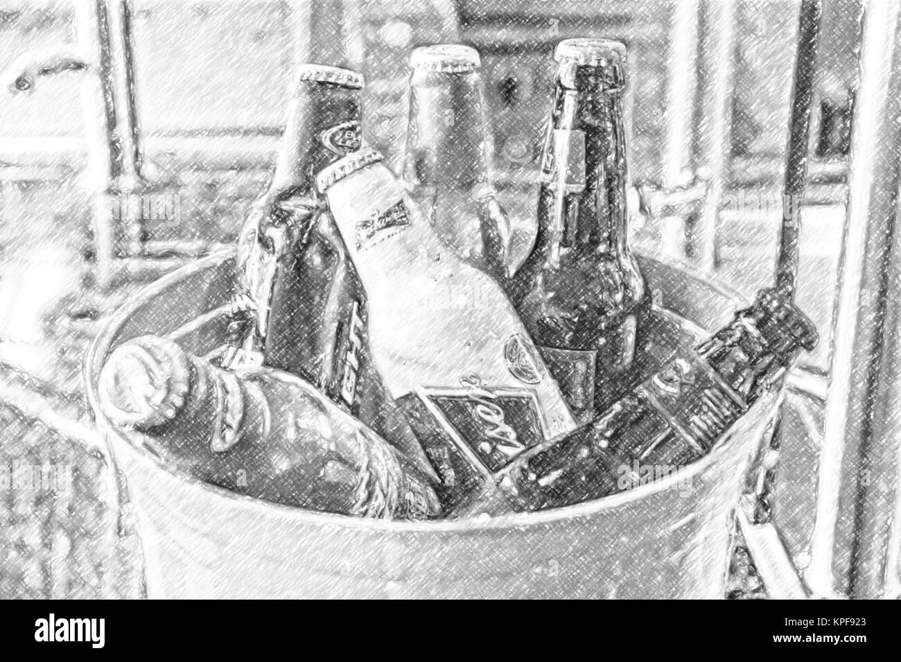 Different alcohol drinks Black and White Stock Photos & Images - Alamy