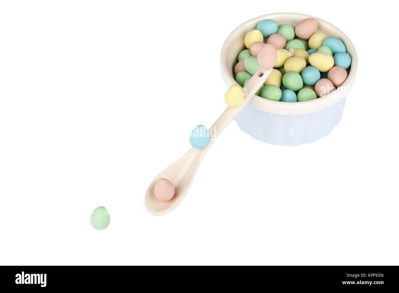 eggs rolling to a ladle Stock Photo - Alamy