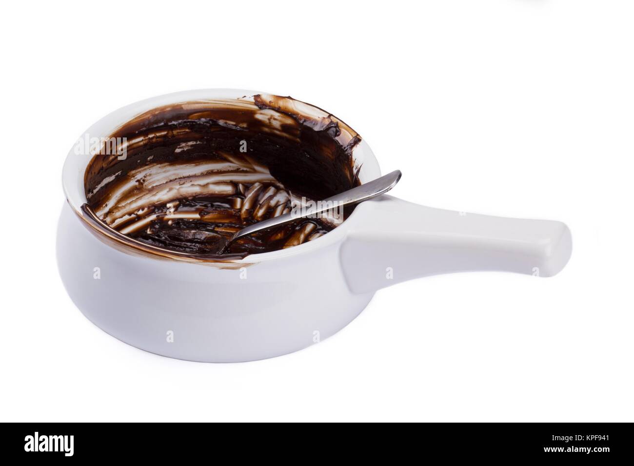 empty chocolate sauce dish Stock Photo - Alamy