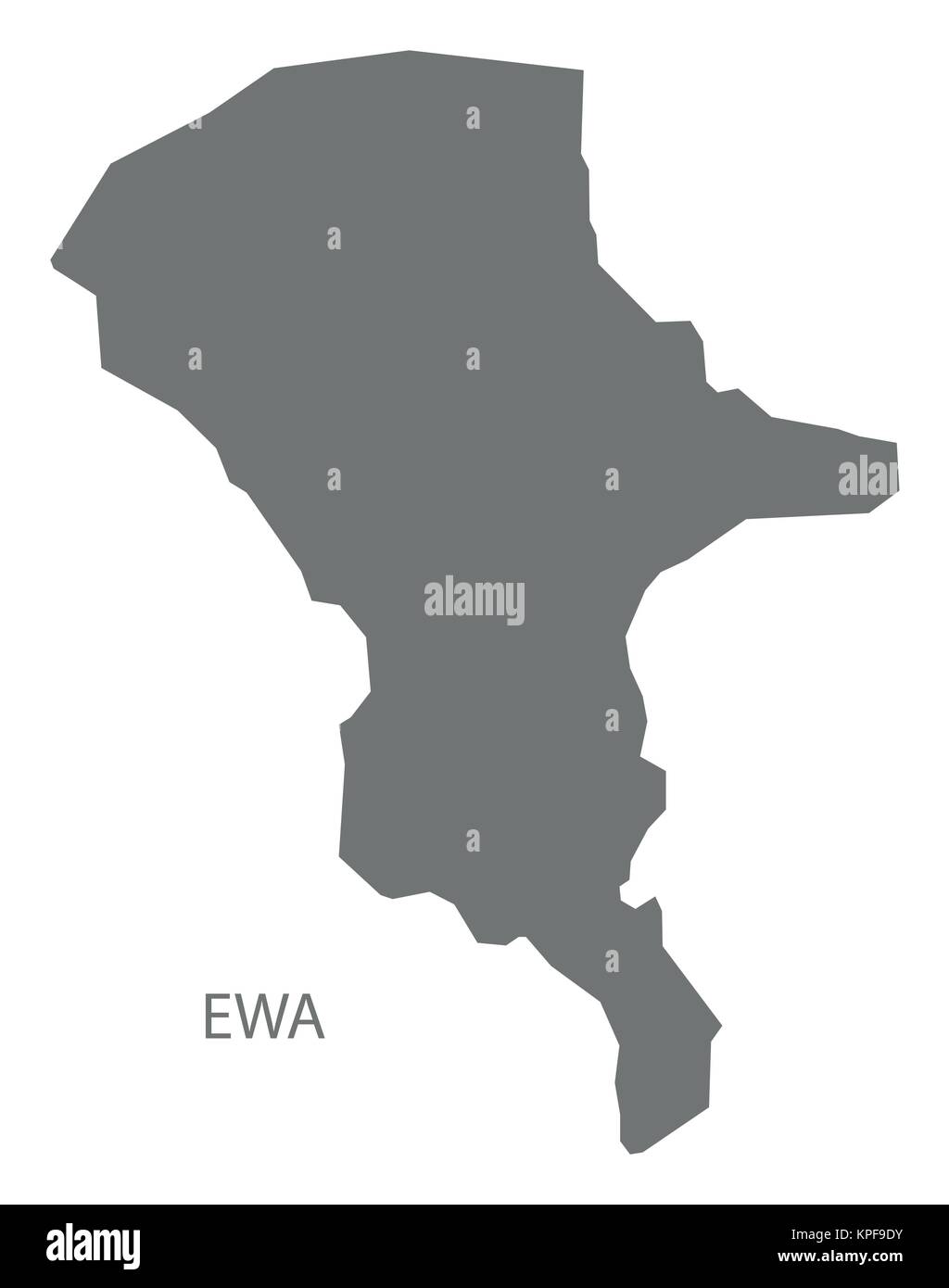 Ewa map of Nauru grey illustration silhouette shape Stock Vector Image ...