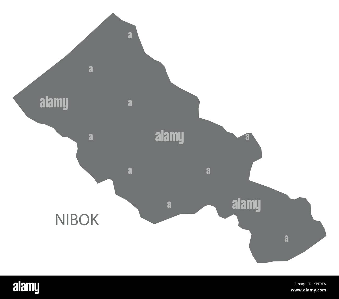 Nibok map of Nauru grey illustration silhouette shape Stock Vector ...