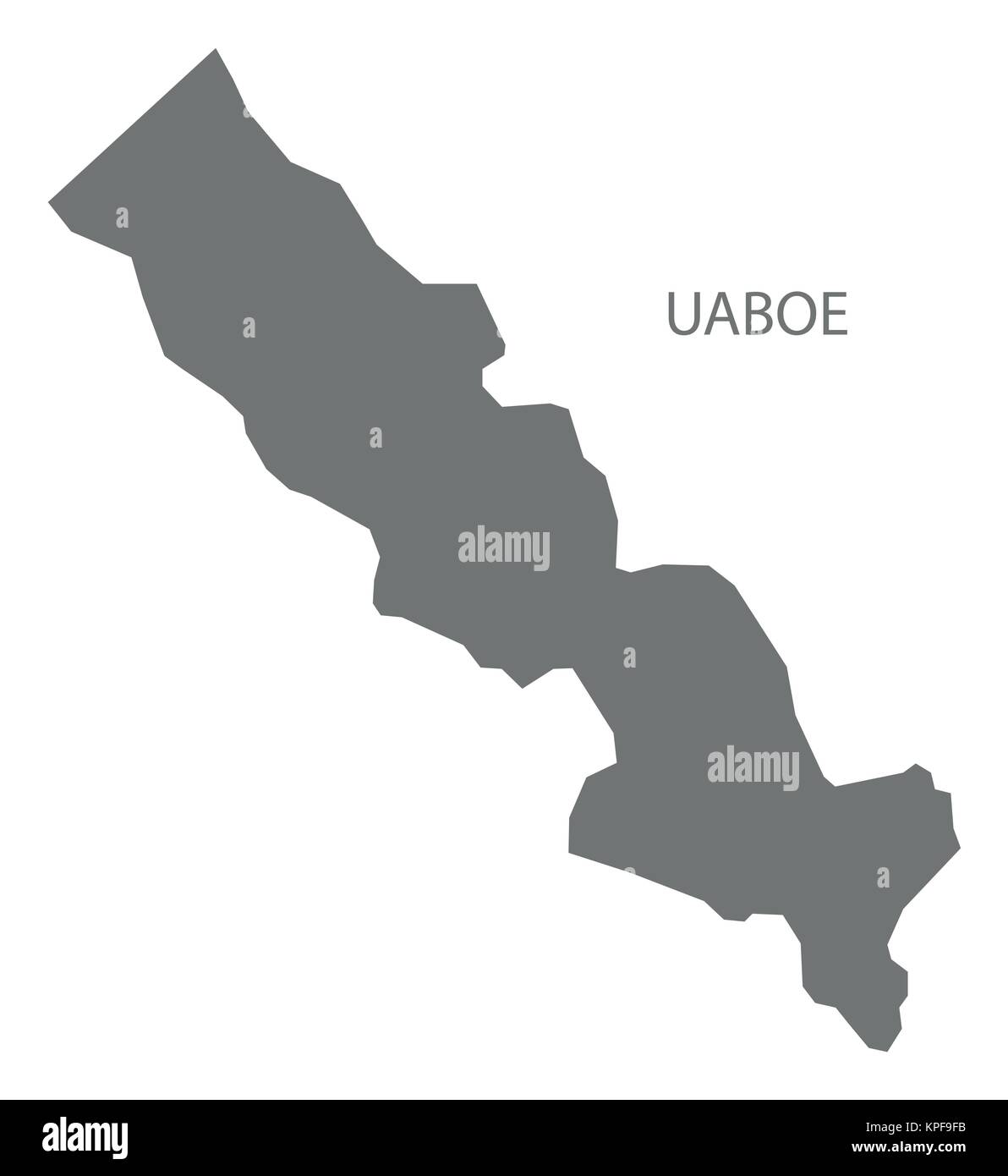 Uaboe map of Nauru grey illustration silhouette shape Stock Vector ...