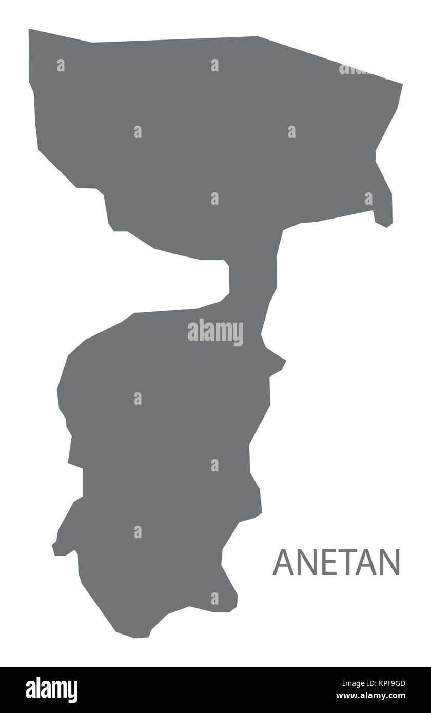 Anetan map of Nauru grey illustration silhouette shape Stock Vector ...