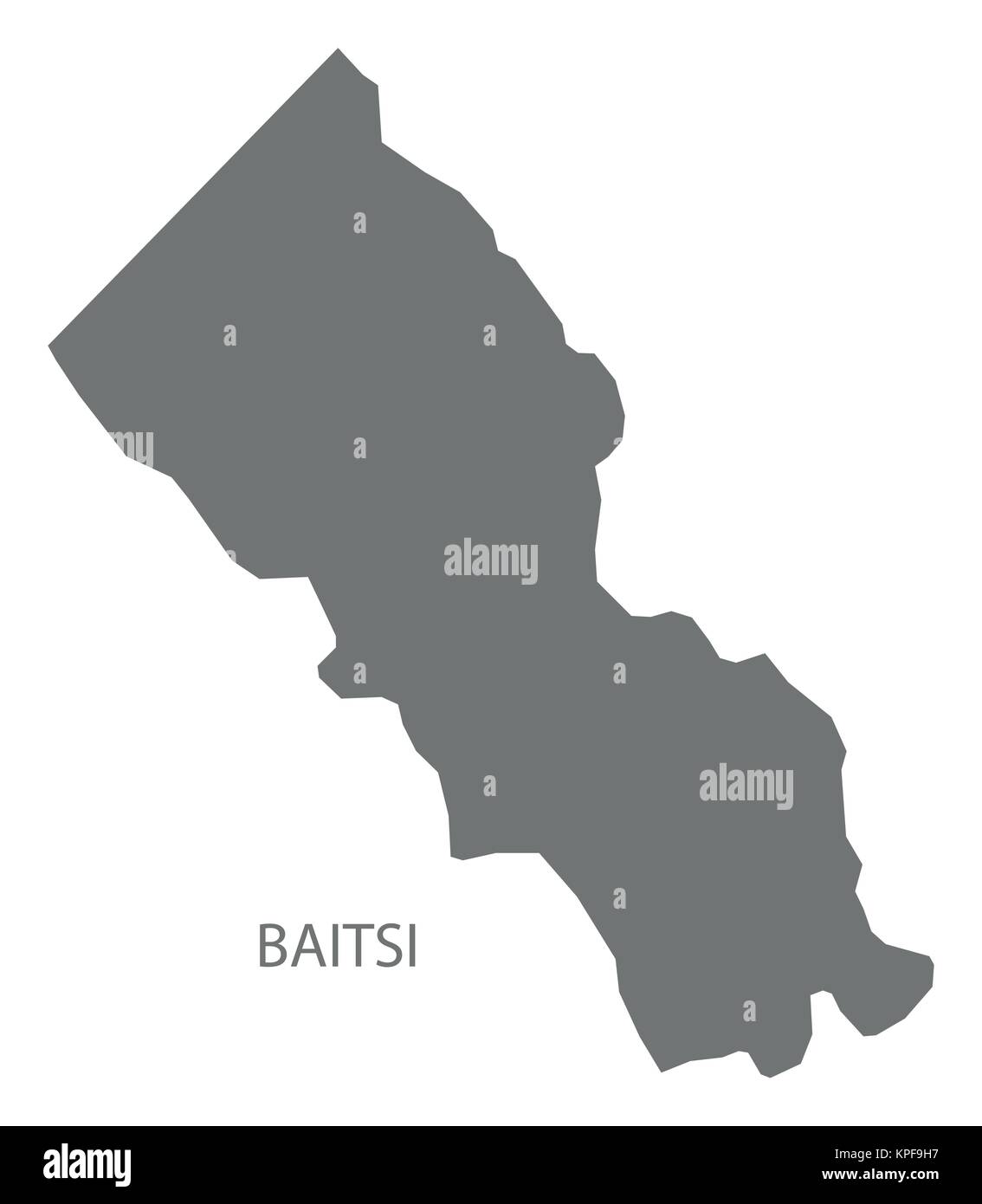 Baitsi map of Nauru grey illustration silhouette shape Stock Vector ...