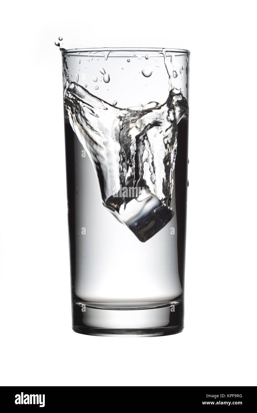 glass of water with ice cube Stock Photo - Alamy