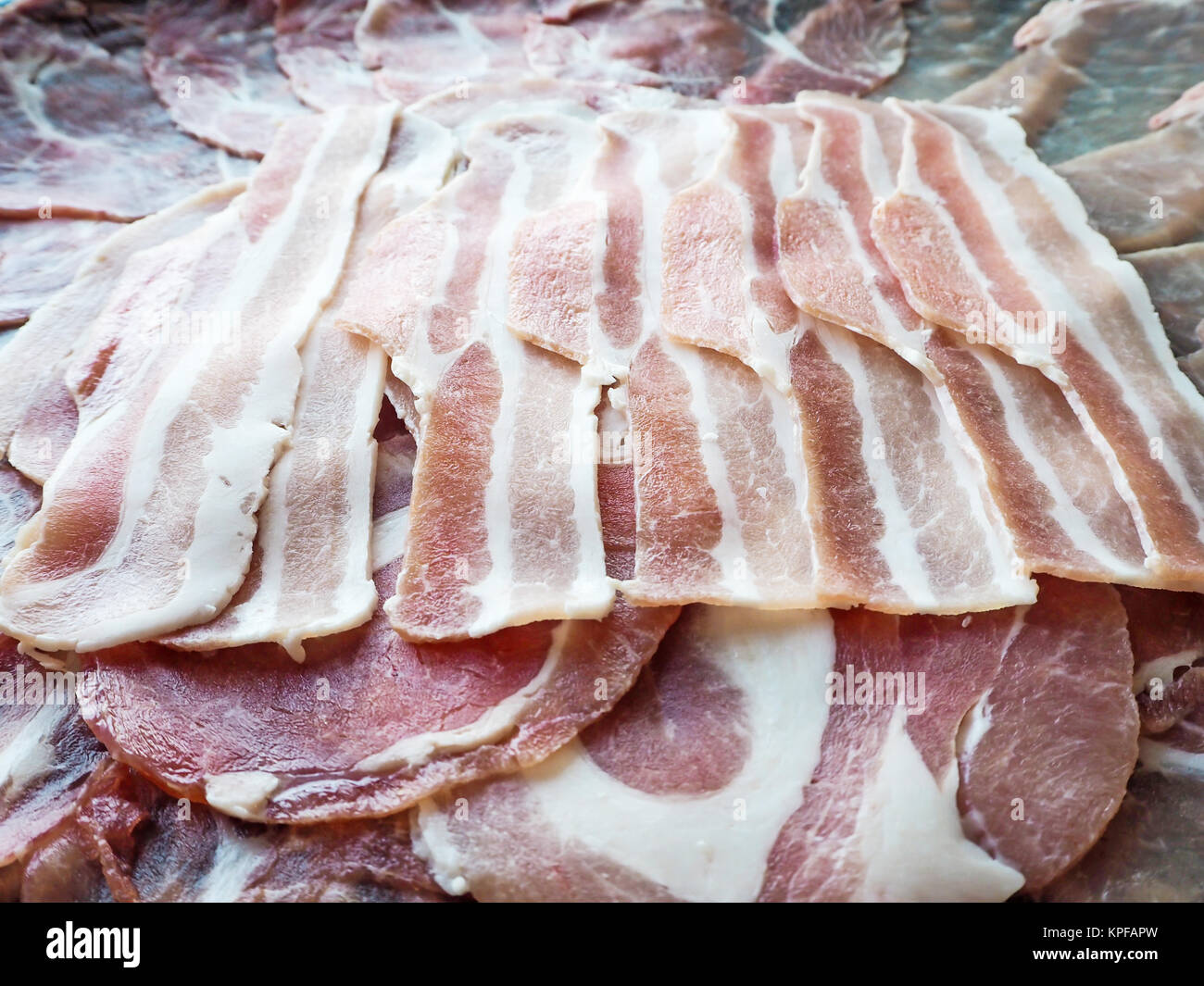 Sliced japanese pork Stock Photo - Alamy