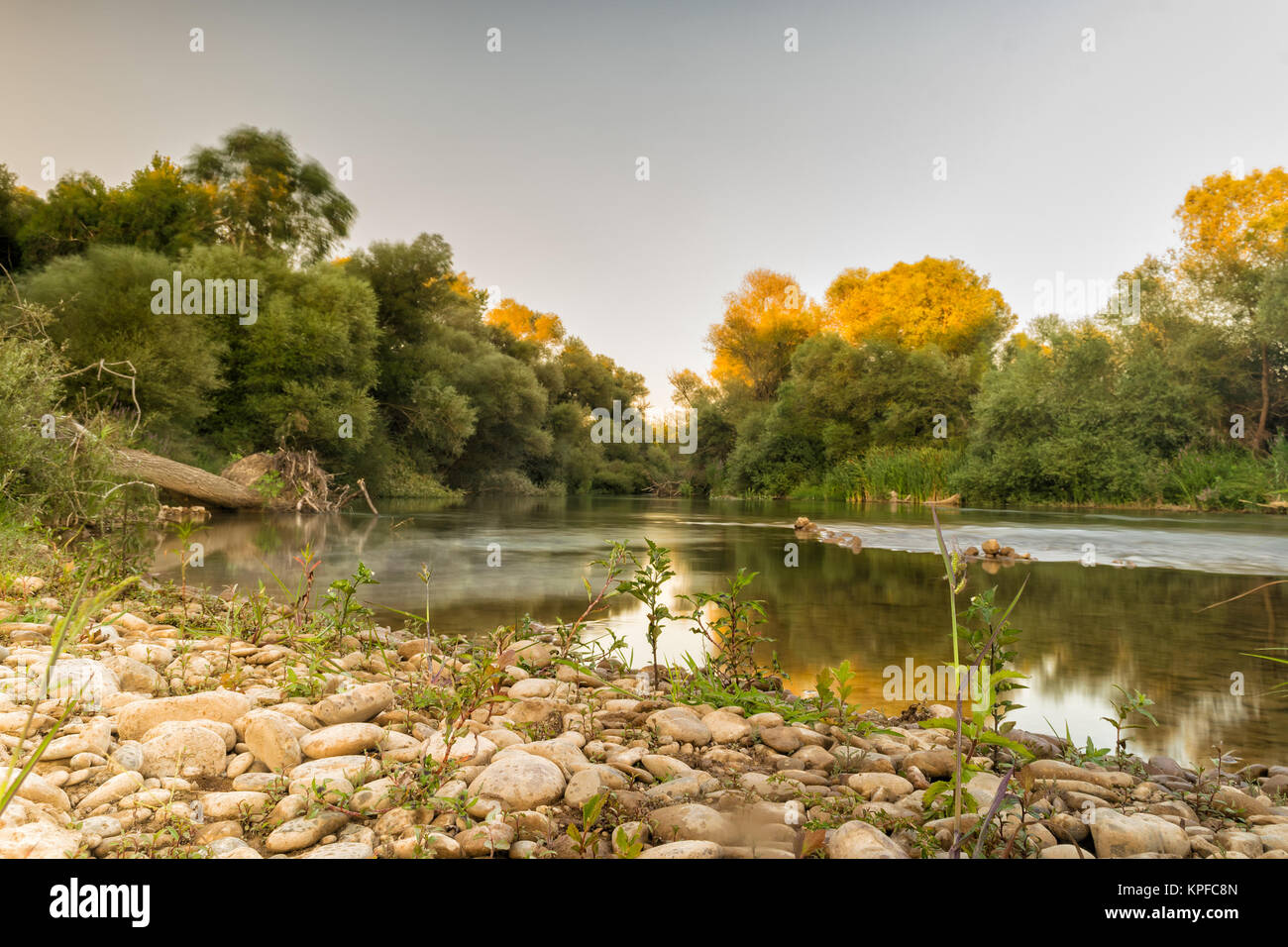 Famous touristic destination Alfeios river in Peloponnese Greece Stock ...