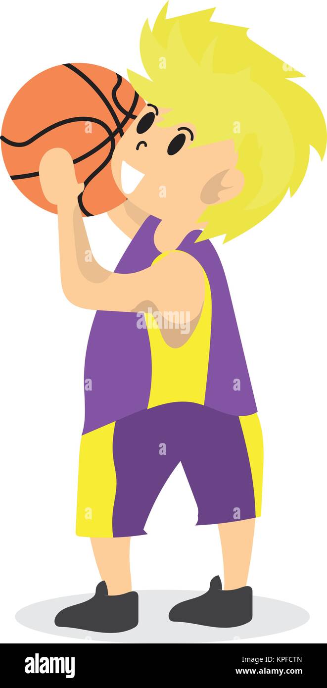 Boy basketball side view Stock Vector Images - Alamy