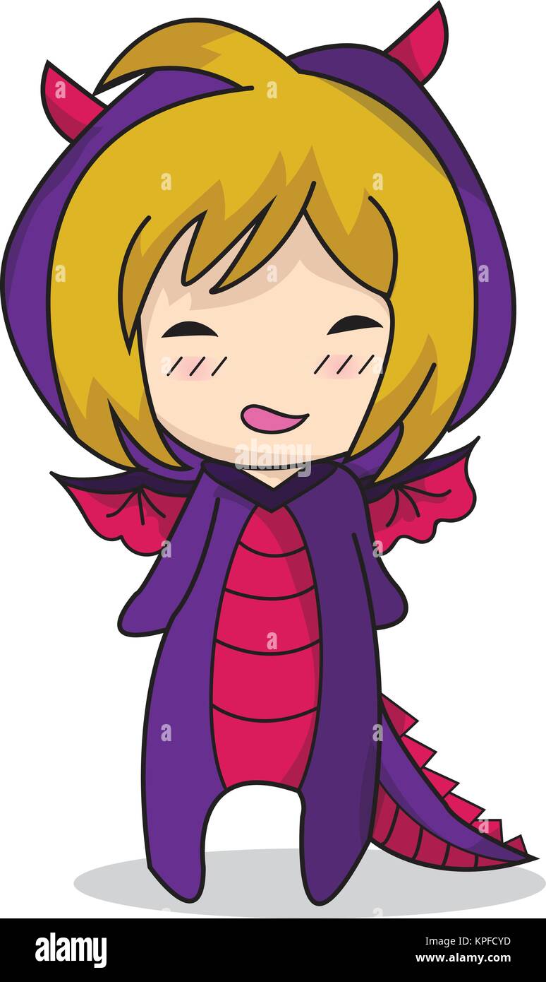 Dragon girl Stock Vector Images - Alamy