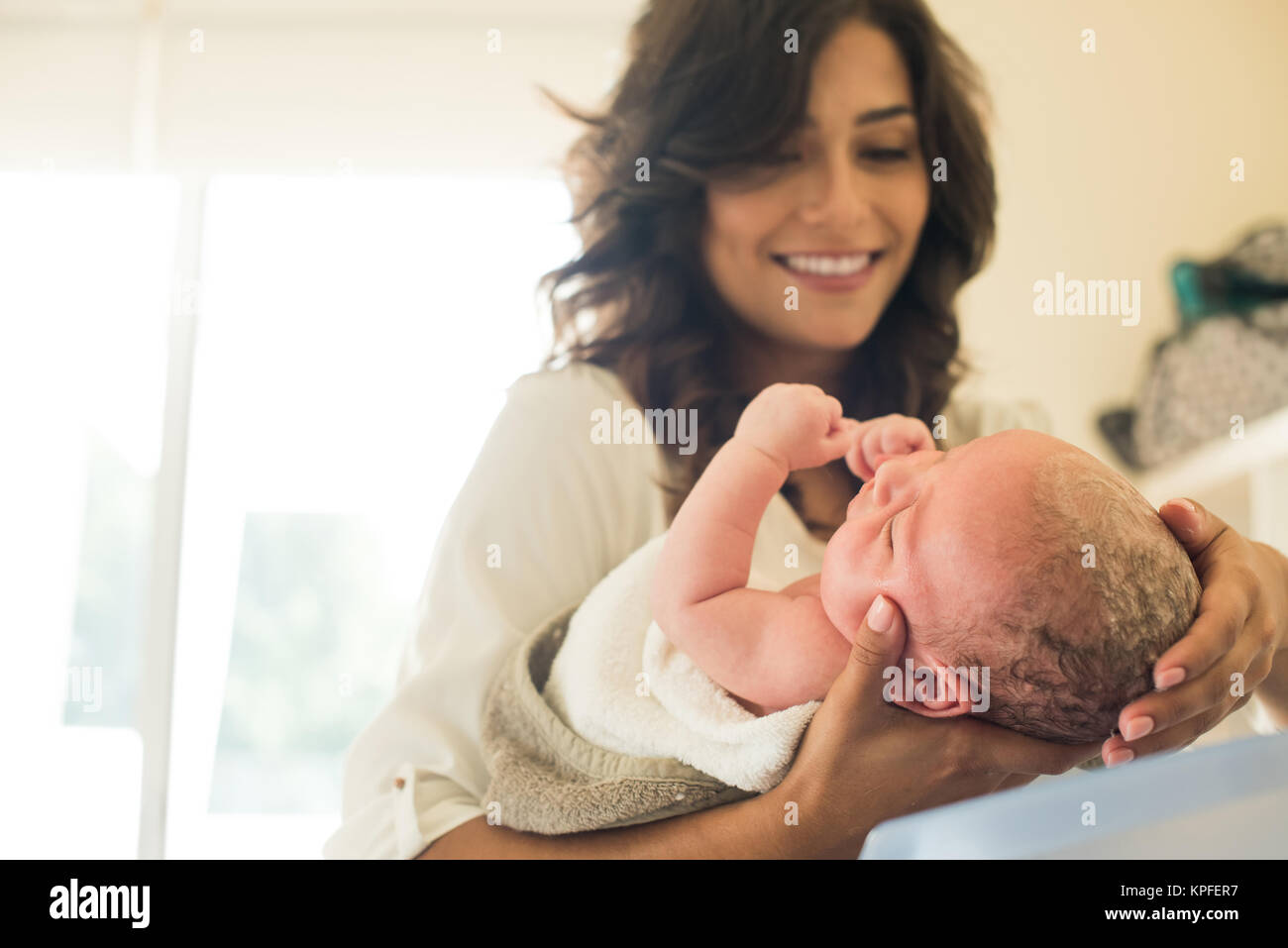 Asian mom washing child hi-res stock photography and images - Alamy