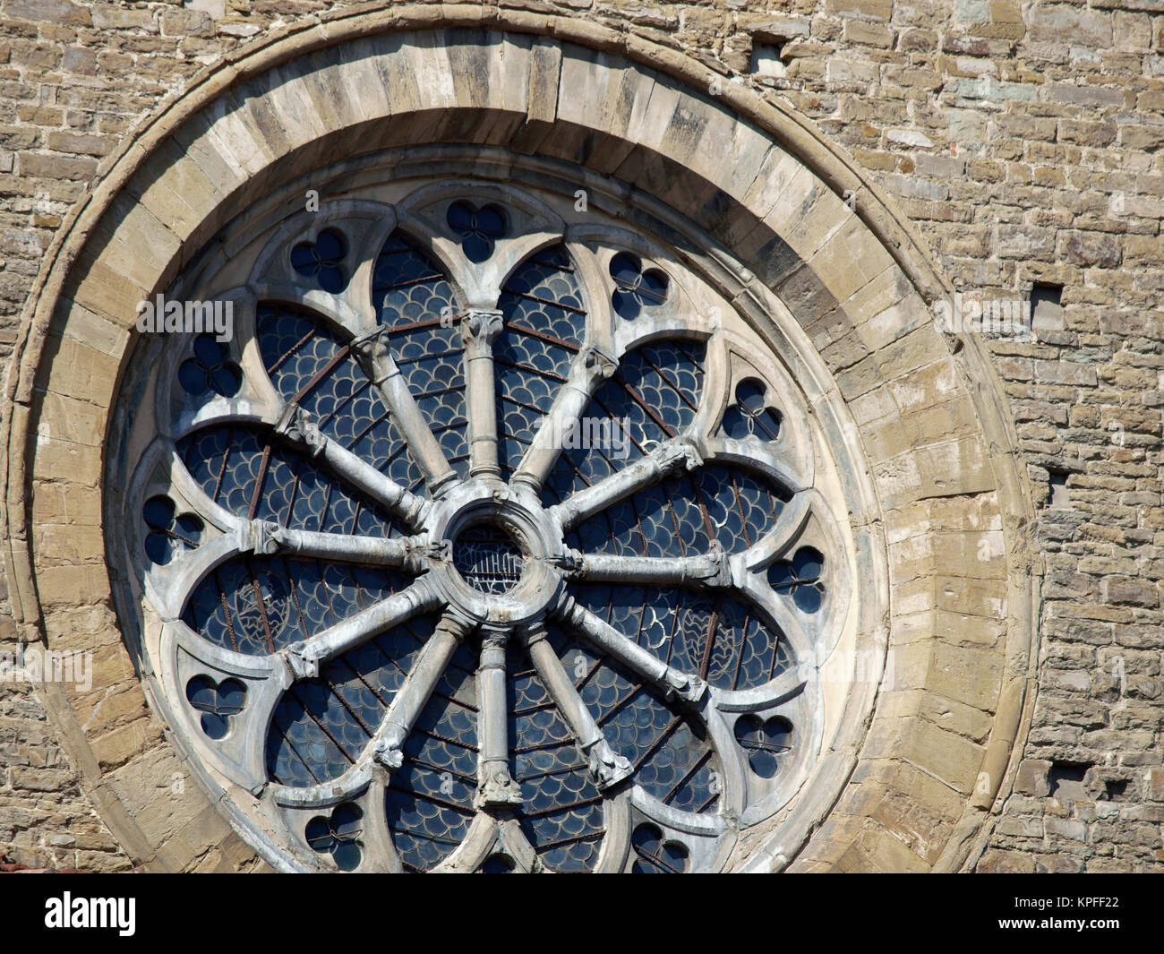 Rose window from the church of Santa Maria Novella - Florence Stock ...