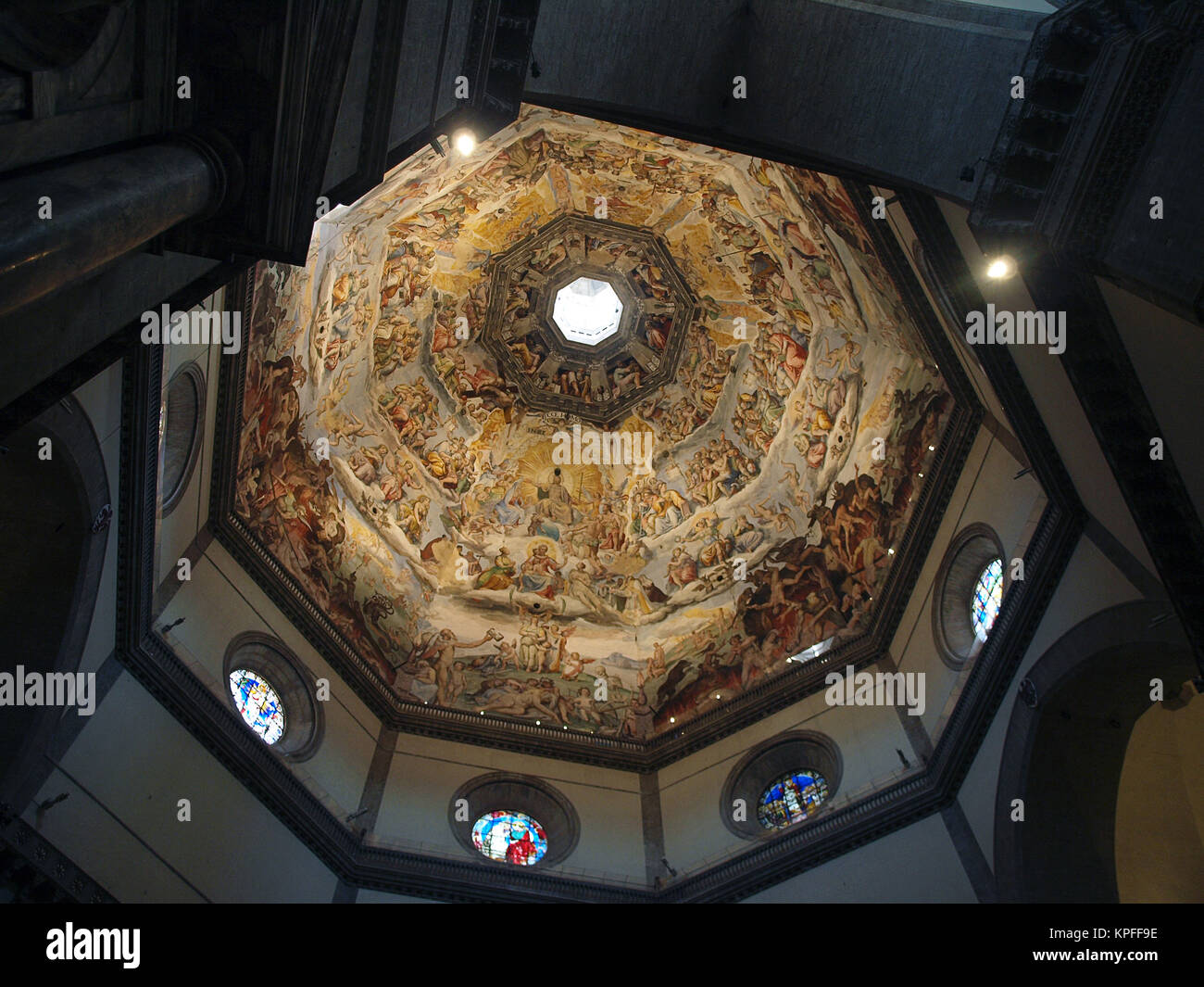 The interior of Duomo - Florence. Inside the cupola: 3600 m2 of ...