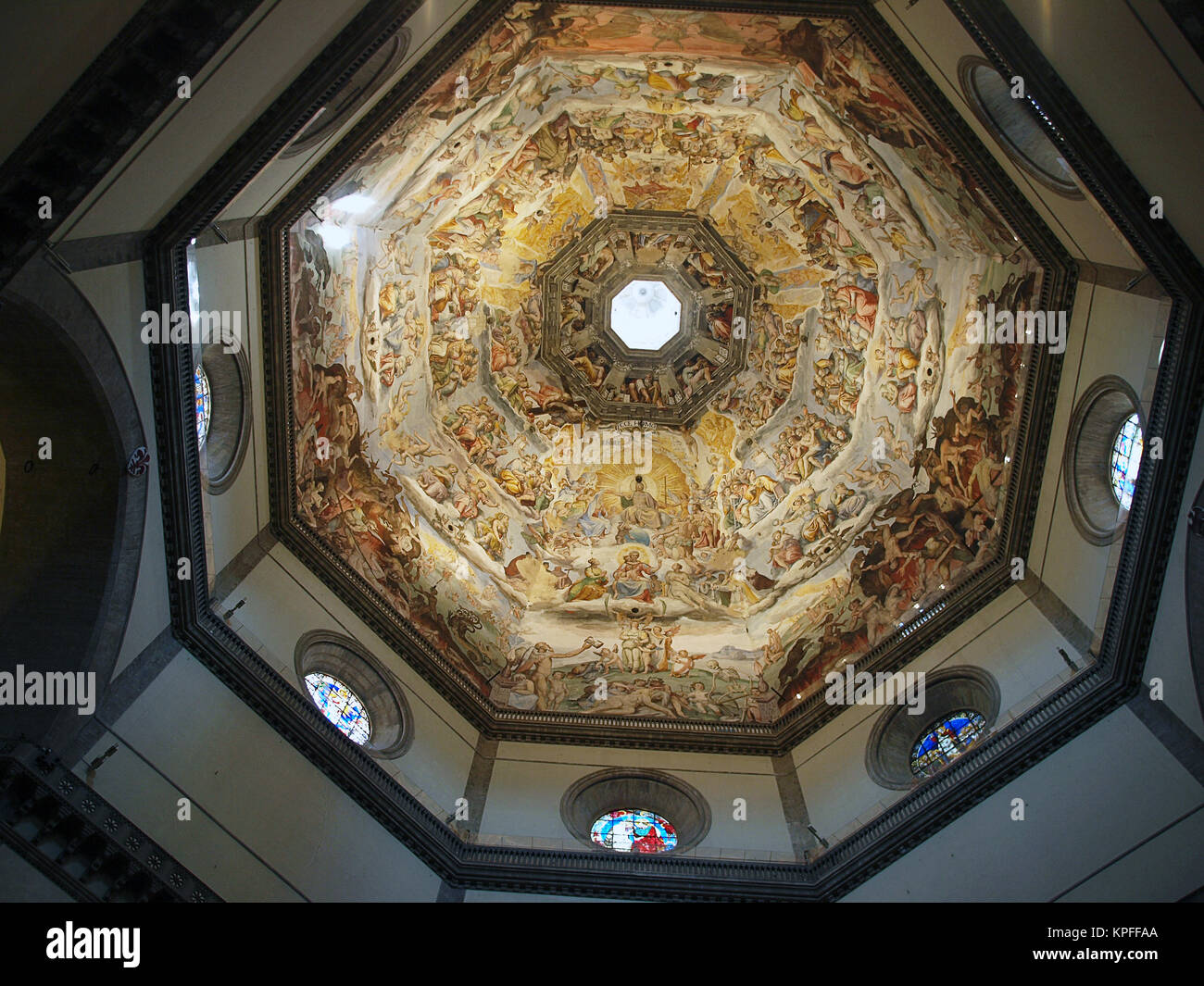 The interior of Duomo - Florence. Inside the cupola: 3600 m2 of ...