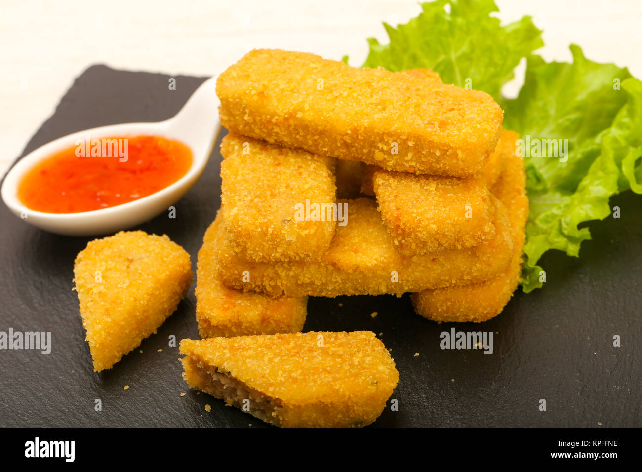 Salmon Fish sticks Stock Photo - Alamy