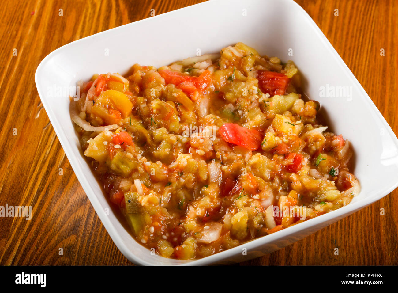 Adjapsandali - caucasian vegetable grill mix with herbs Stock Photo - Alamy