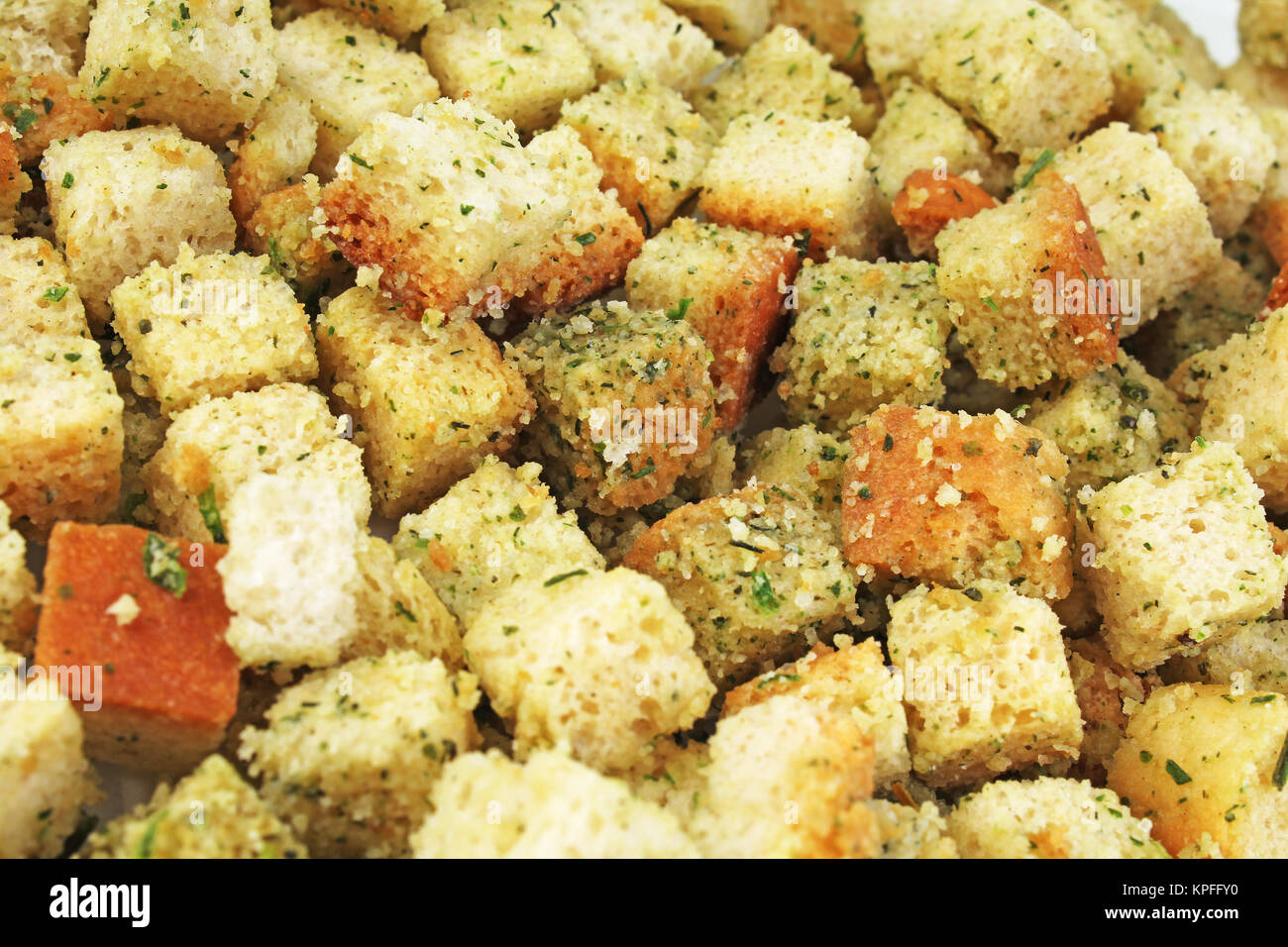 Crouton croutons as background texture. Closeup background. Food photo ...
