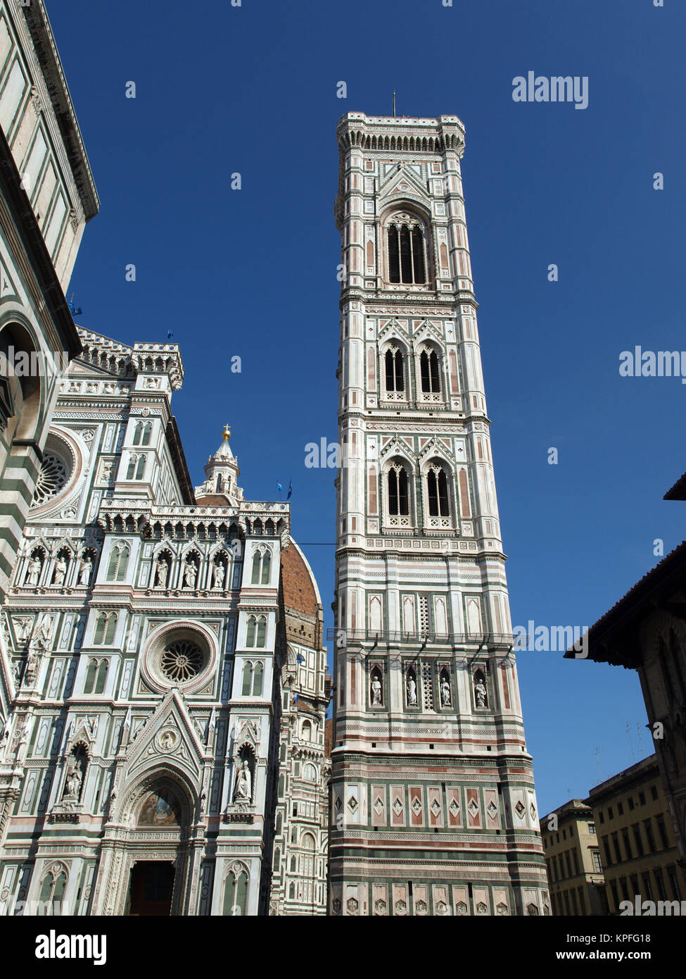 View of the Giotto's bell tower and Duomo - Florence, Tuscany Stock ...
